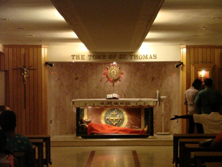 Visit the Crypt of St Thomas at Santhome Basilica in Chennai